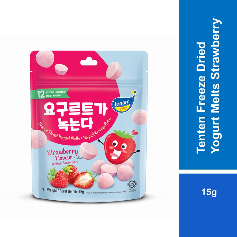 Tenten Freeze Dried Yogurt Melts Strawberry 15g | Shopee Malaysia