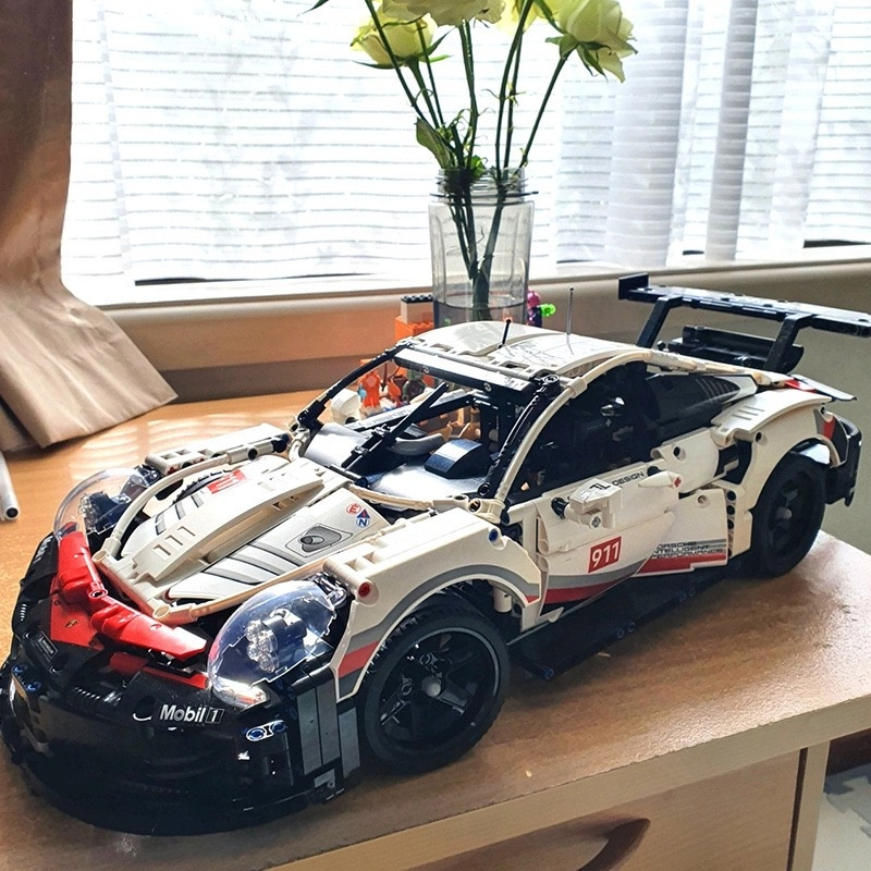 Remote Control Porsche 911 Building Block Assembly Car Model High ...