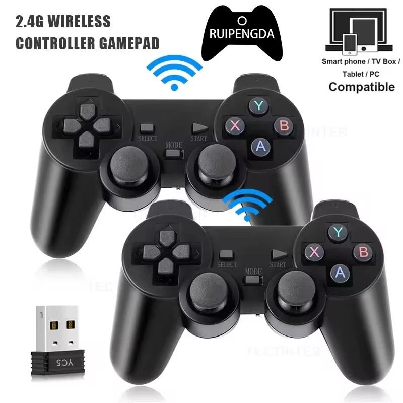 2Pcs 2.4Ghz Wireless Gamepad for PS3 Dual Game Controller USB Joystick ...