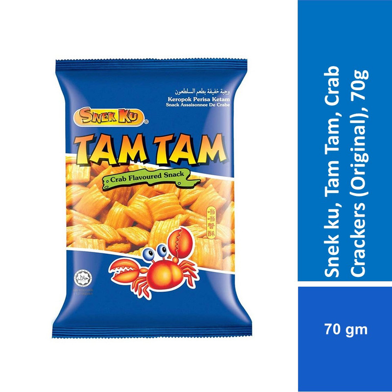 Snek ku, Tam Tam, Crab Crackers (Original), 70g | Shopee Malaysia