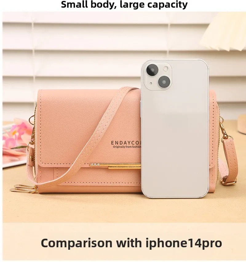 Women 3 Layers Multifunctional Wallet Zipper Crossbody Bag Pattern Mini ...