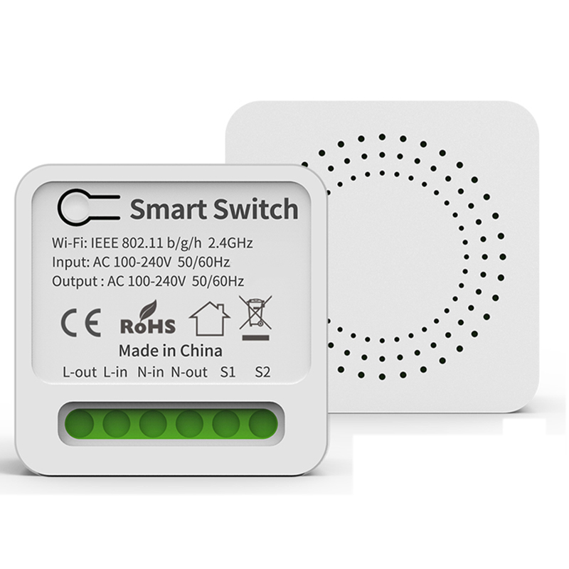 Work With Tuya 16A Smart WiFi Switch Support 2-Way DIY Switches Mini ...