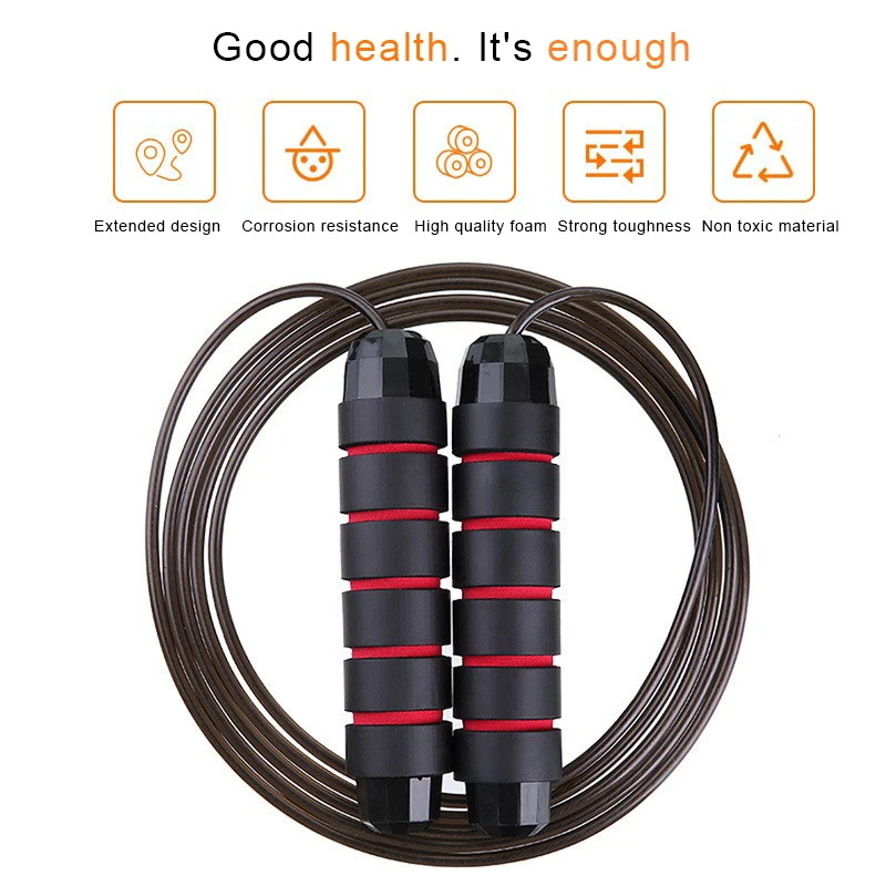 Tangle-Free Jump Rope, Fast-Spin Ball Bearing, Steel Cable Design ...