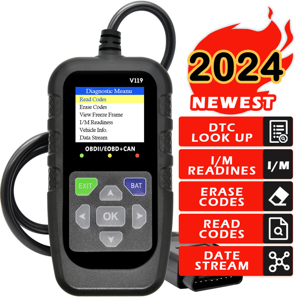 Car OBD2 Scanner Diagnostic Tool Reader, Engine Voltage Tester and ...