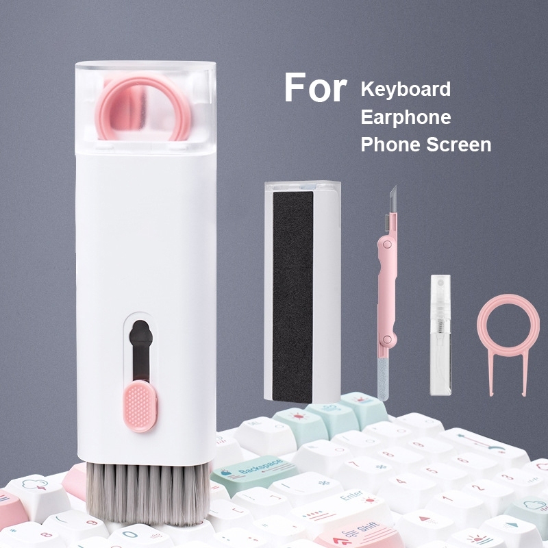 7-in-1 Computer Keyboard Cleaner Brush Screen cleaning Spray Bottle Set ...