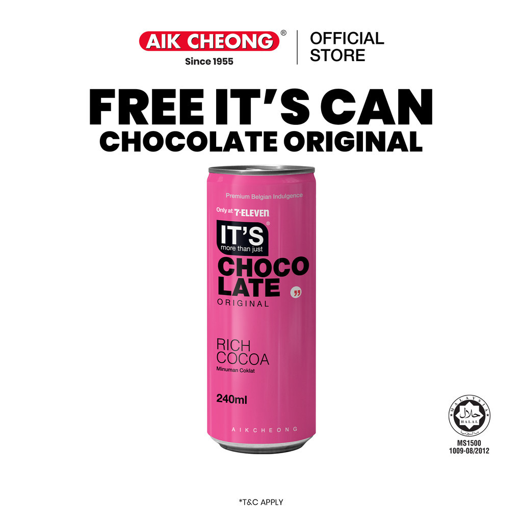 Aik Cheong IT'S Can Chocolate Original 240ml | Shopee Malaysia