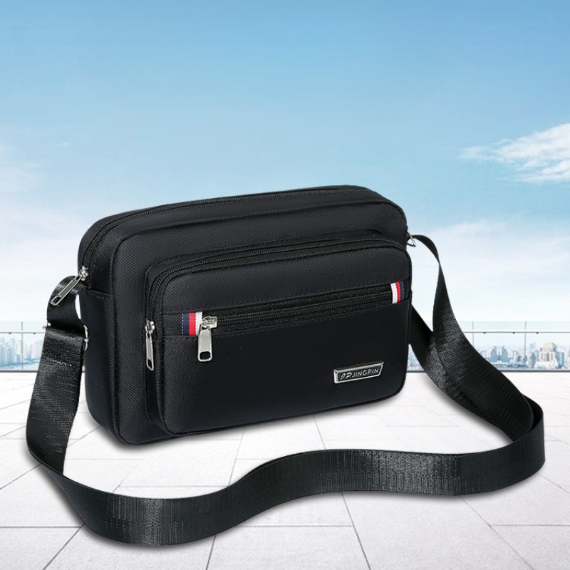 Classic Black Shoulder Bag Men's Commuter Must-Have Messenger Bag ...