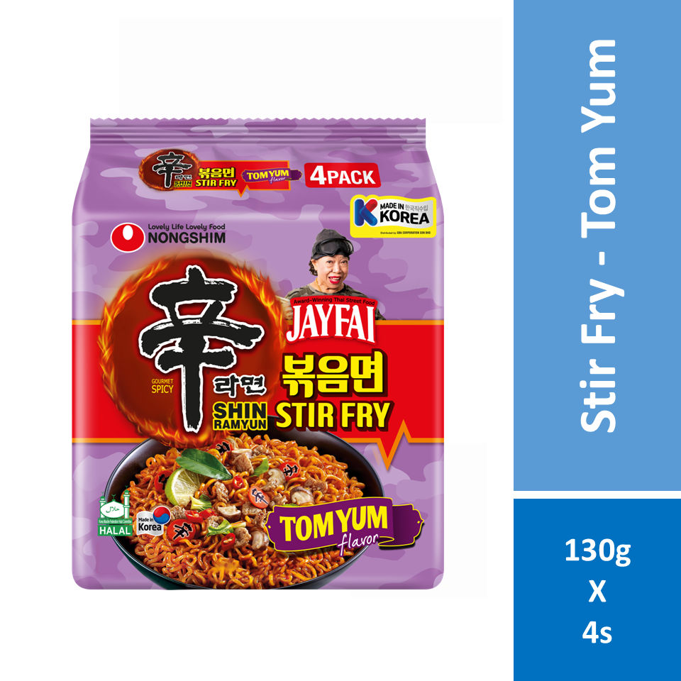 NONGSHIM SHIN Stir Fry Ramyun Tom Yum (130gX4) | Shopee Malaysia