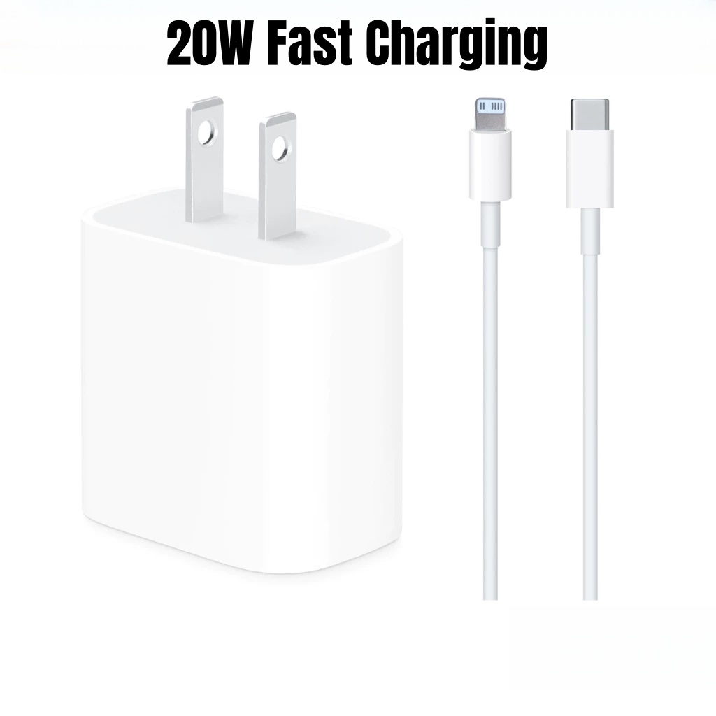 20W USB-C Fast Charging Power Adapter and 1M USB-C to Lightning Cable ...