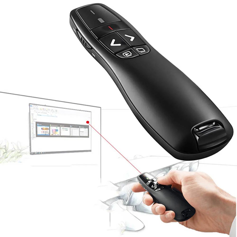 2.4GHz Wireless Presenter PPT Page Turner USB K400 Pointer Remote Control Infrared Presentation ...