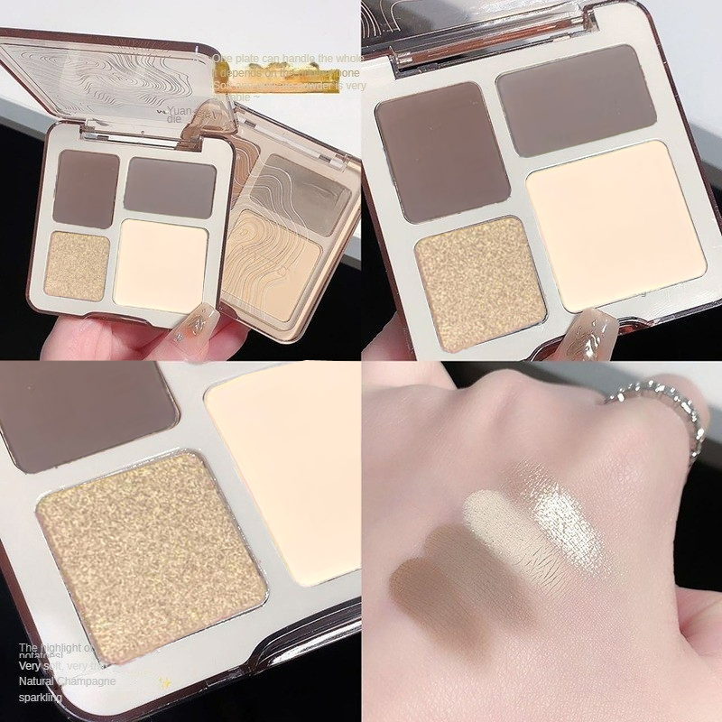 High-gloss three-dimensional contouring palette for women, delicate ...