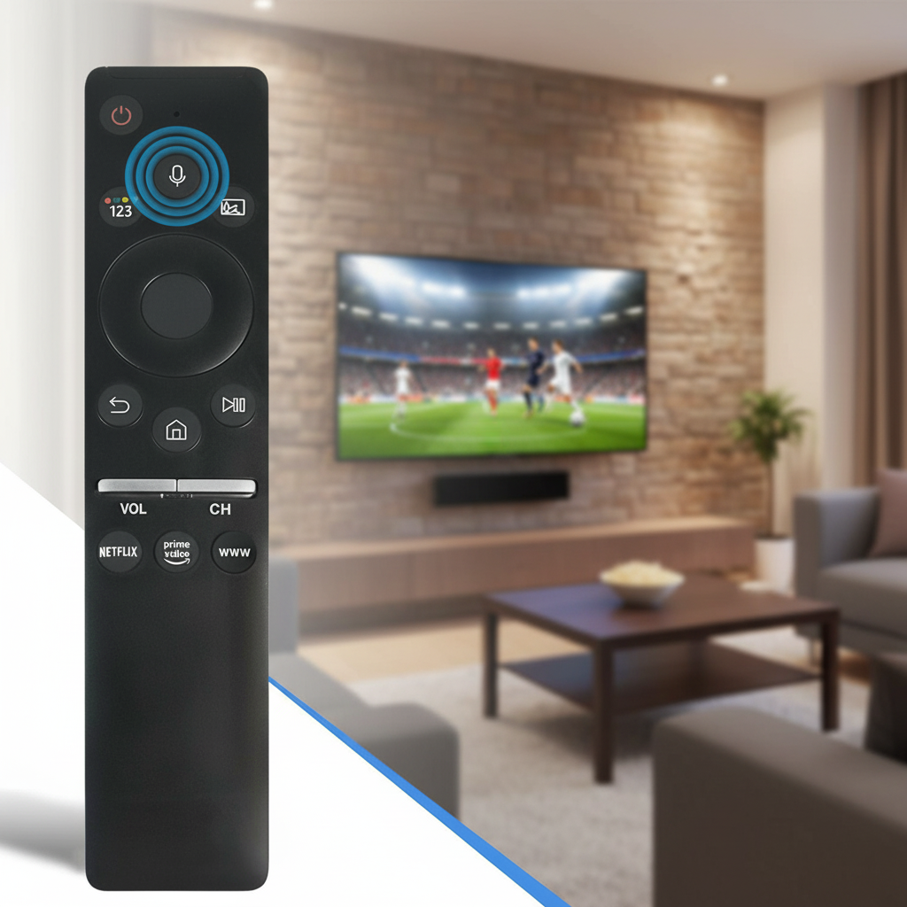 Voice Control Remote for Samsung Smart TV QLED UHD Curved 4K 8K Series ...