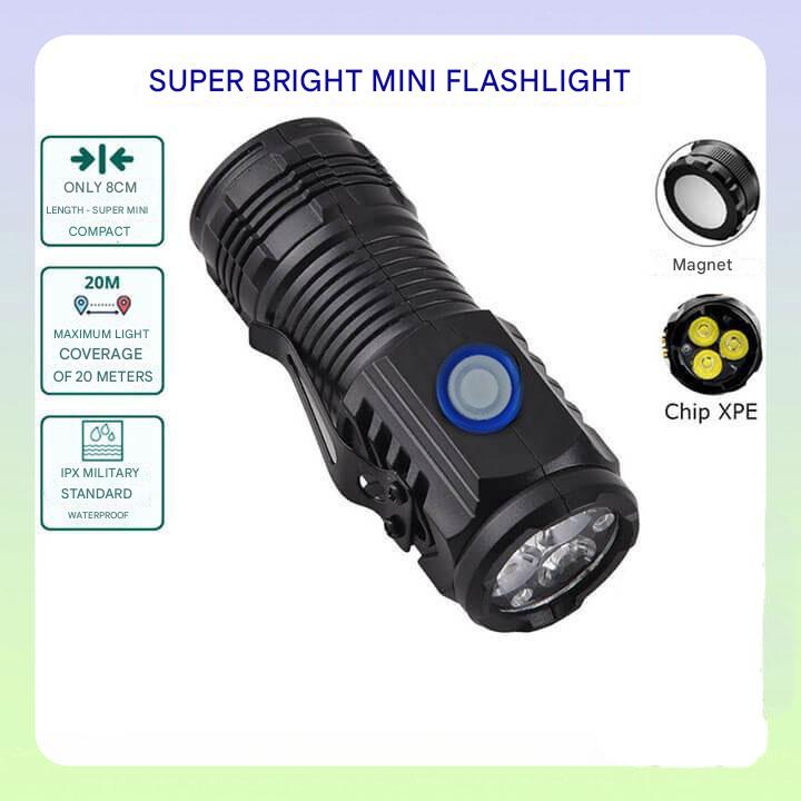 Ultra Bright Mini Flashlight with 5 Lighting Modes, Portable Handheld ...