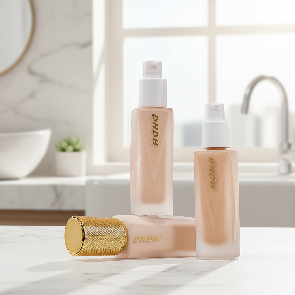 DHDH Cream Skin Liquid Foundation provides full coverage with a matte ...
