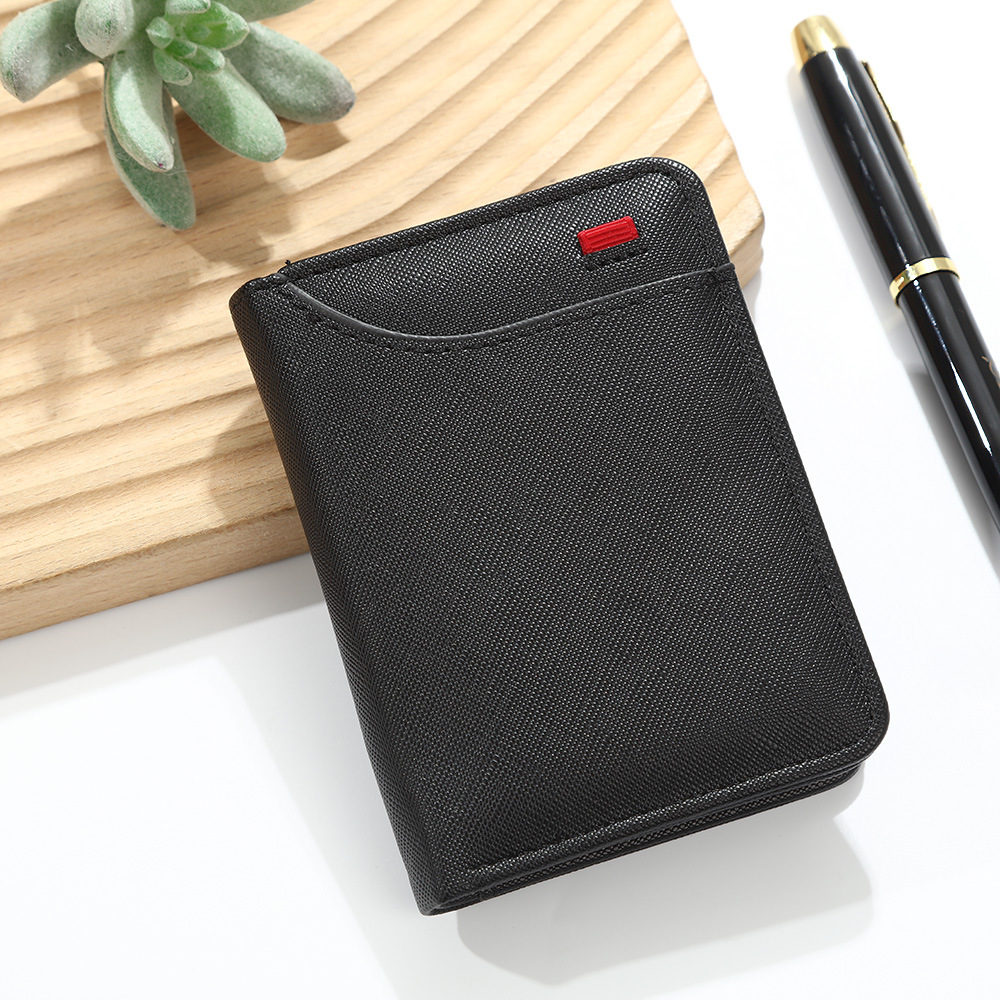 Vertical Wallet for Men, Leather PU, Compact ID Card Holder with Large ...