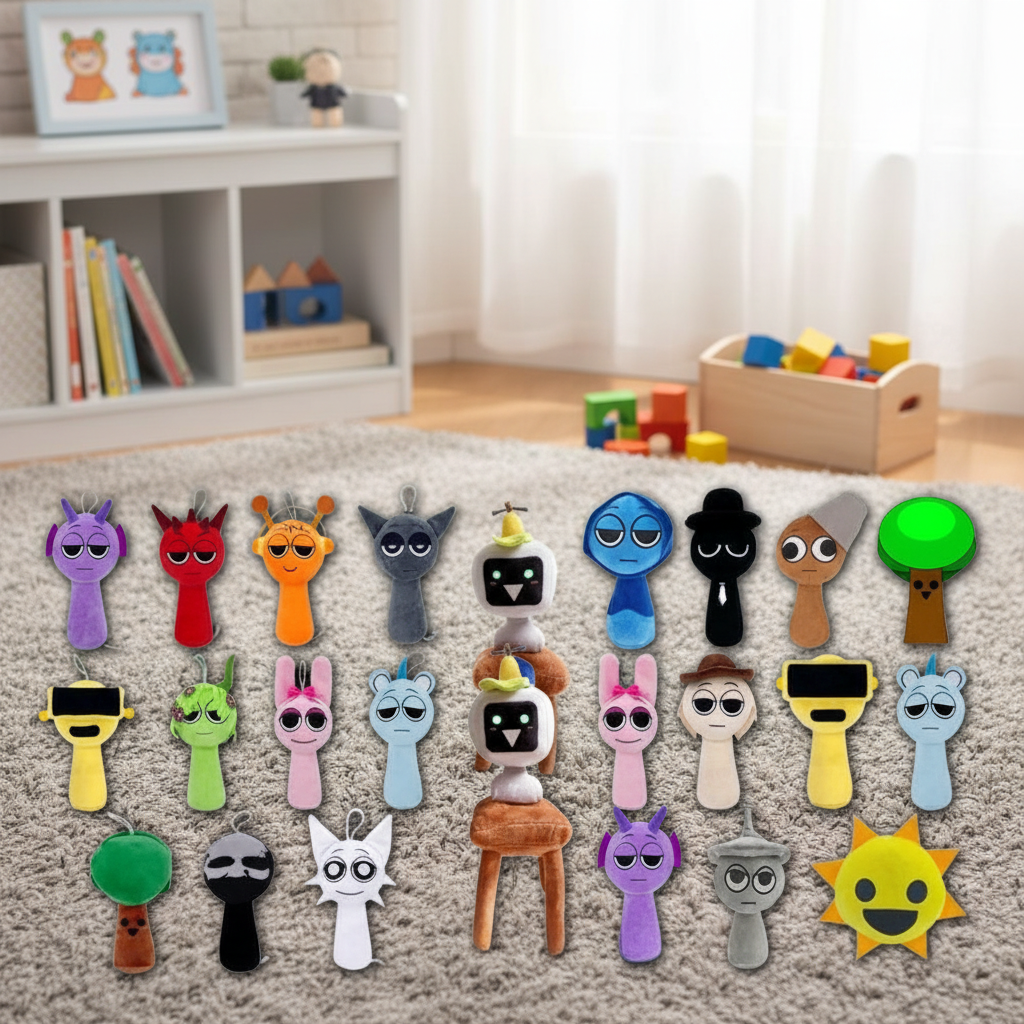 20cm Sprunki Incredibox Raddy Wenda Oren Gray Plush Toy Christmas Gift ...