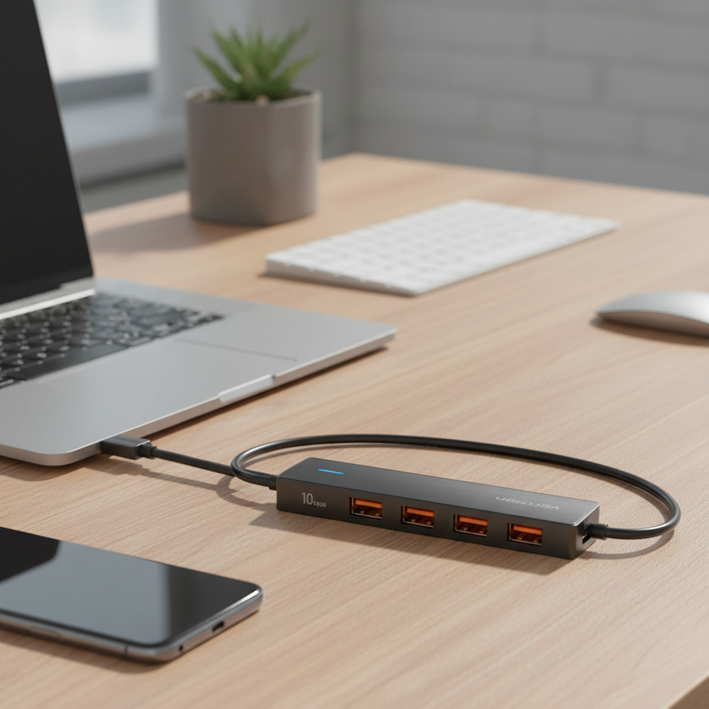 Vention 5-in-1 USB-C Hub with 4 Type-A 10Gbps Ports for Windows, MacOS ...