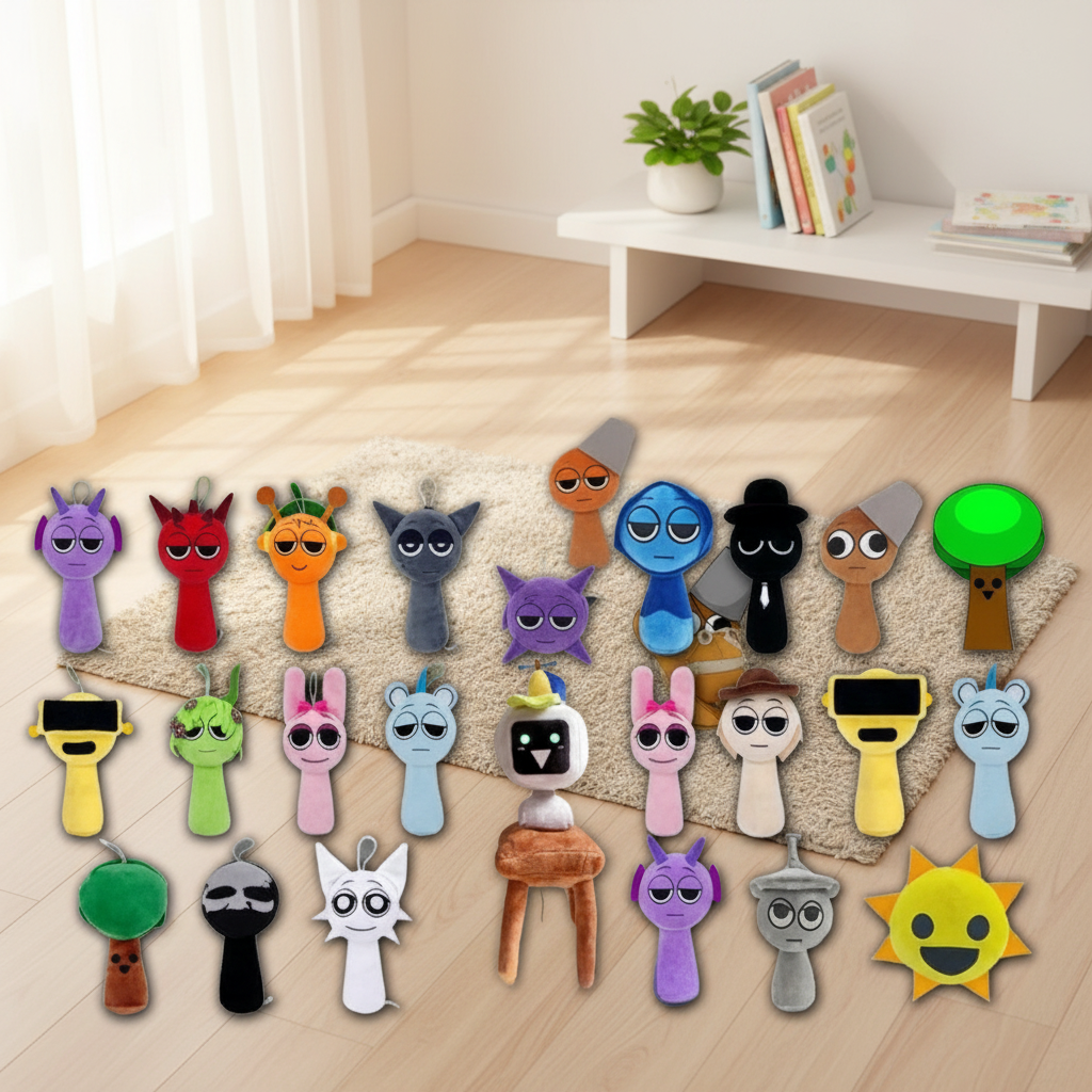 20cm Sprunki Incredibox Wenda Oren Raddy Gray Plush Toy Christmas Gift ...