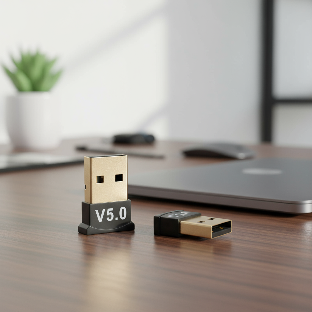 Bluetooth V5.0 USB Mini Wireless Adapter Dongle for Laptops and PC ...