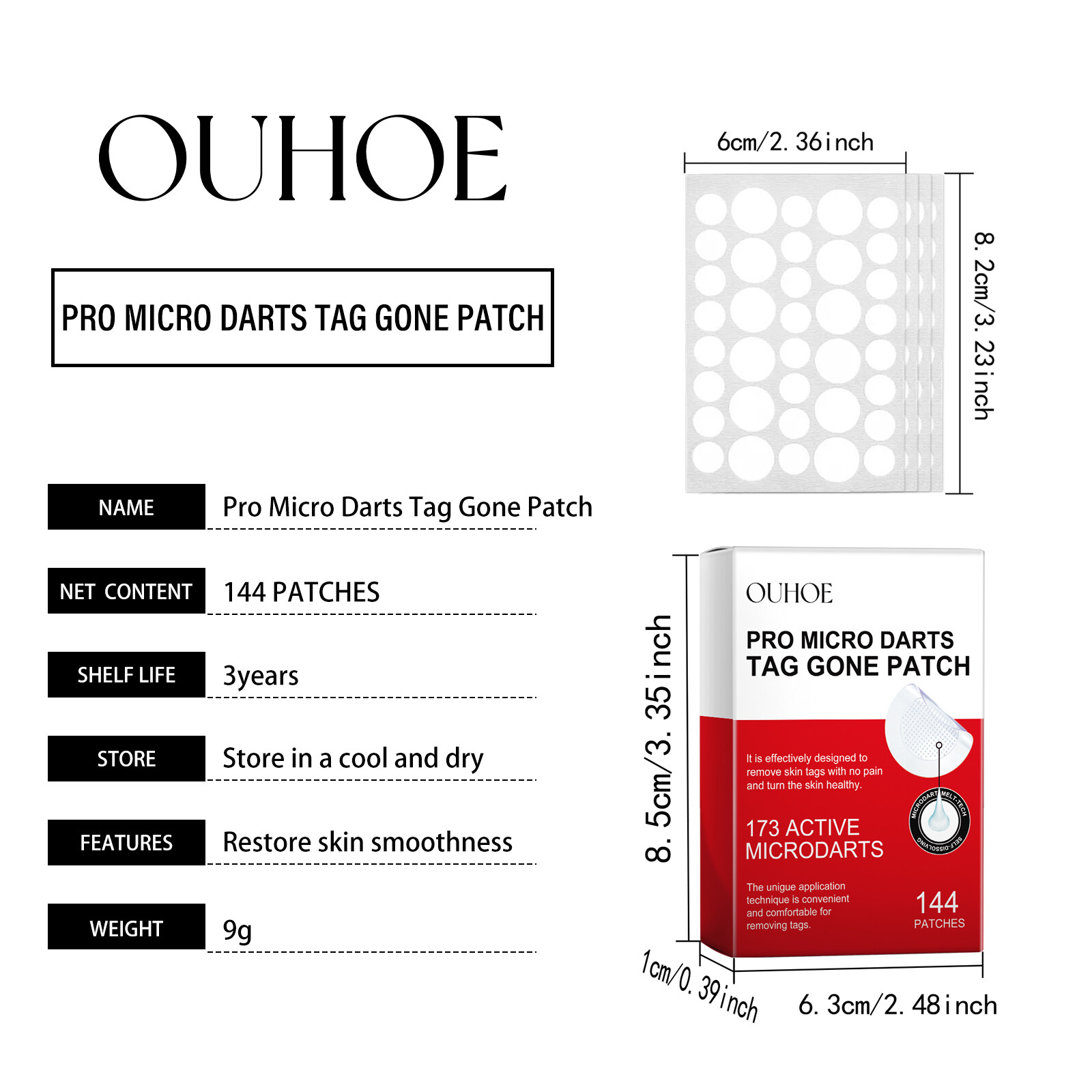 【BUY 1 TAKE 1】OUHOE Pro Micro Darts Tag Gone Patch Waterproof Invisible ...