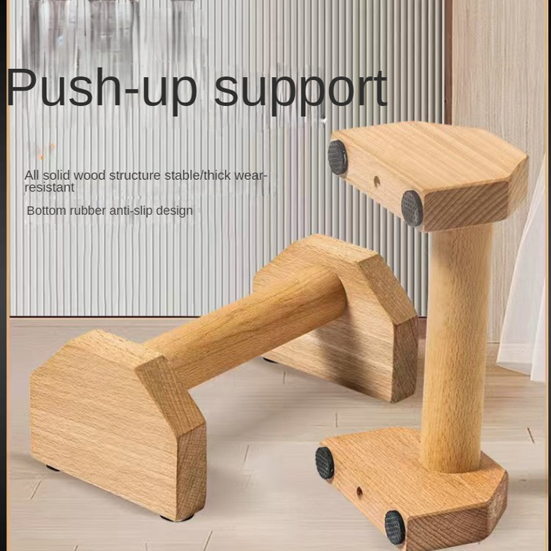 A pair of push-up poles, double wooden push-up poles can support a ...