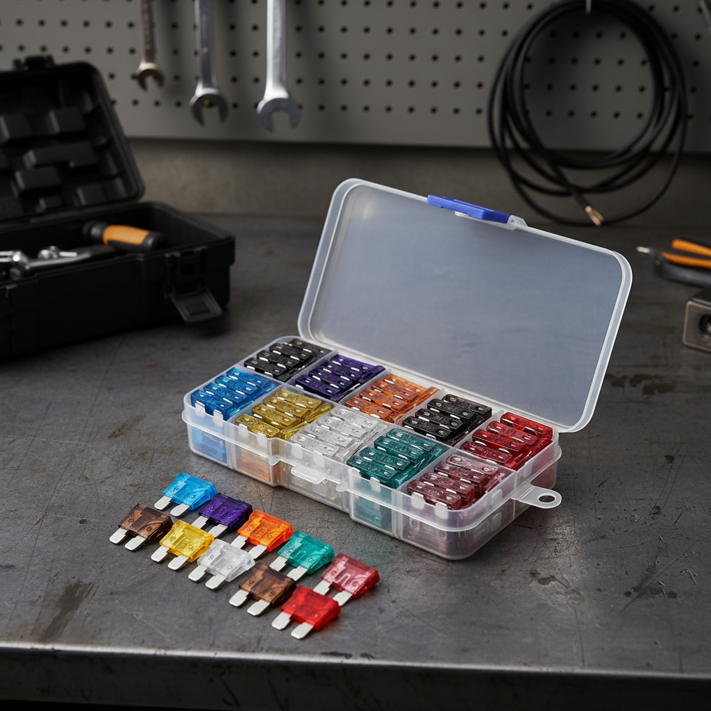 50-Piece Car Fuse Set - Standard Blade Style Auto Replacement Fuses (2A ...
