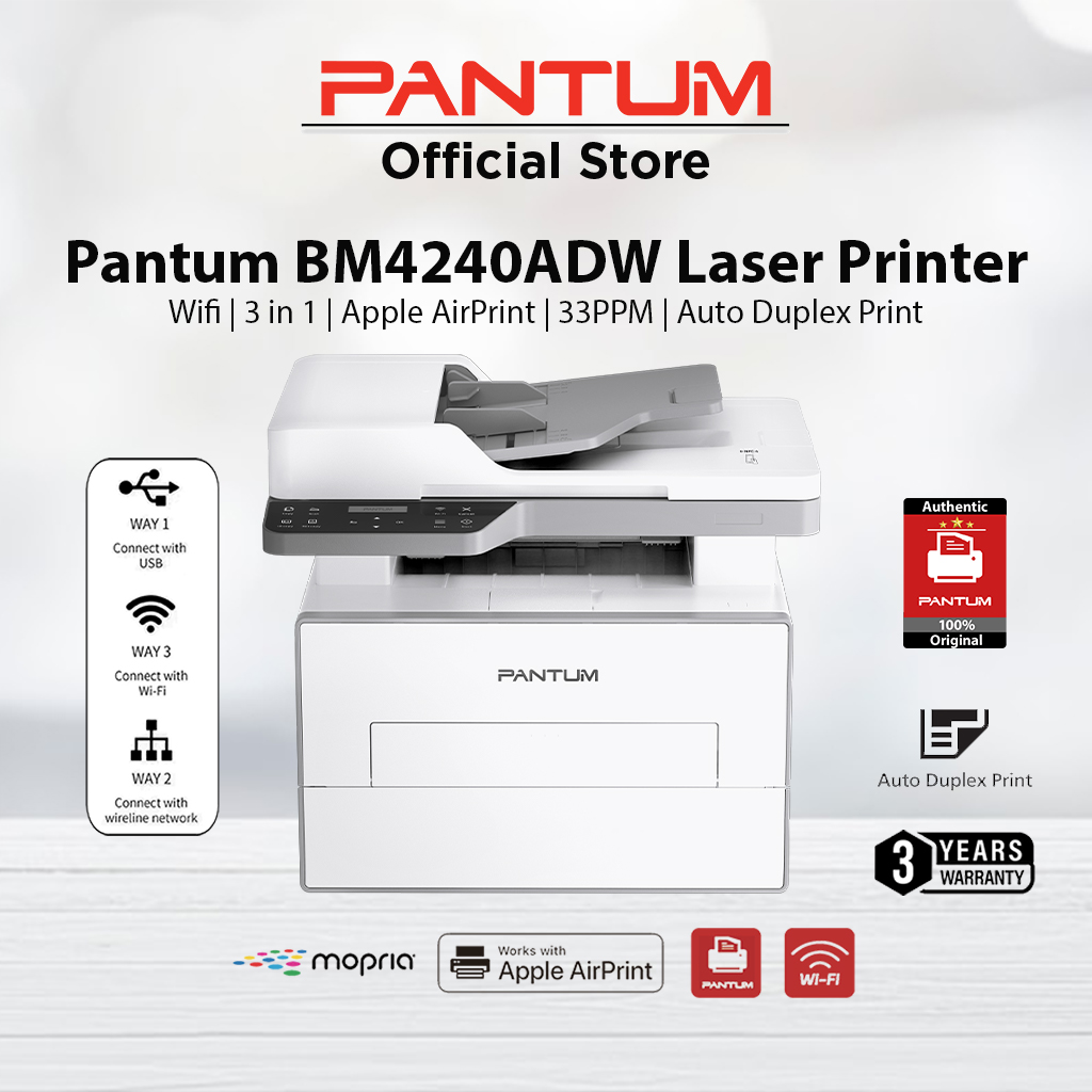Pantum BM4240ADW | Mono Laser Multifunction Printer (Print/Copy/Scan ...