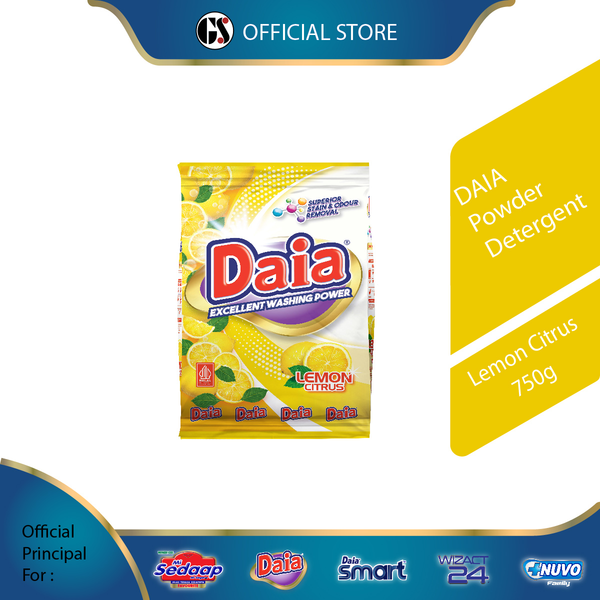 DAIA Powder Detergent Lemon Citrus 750G | Shopee Malaysia