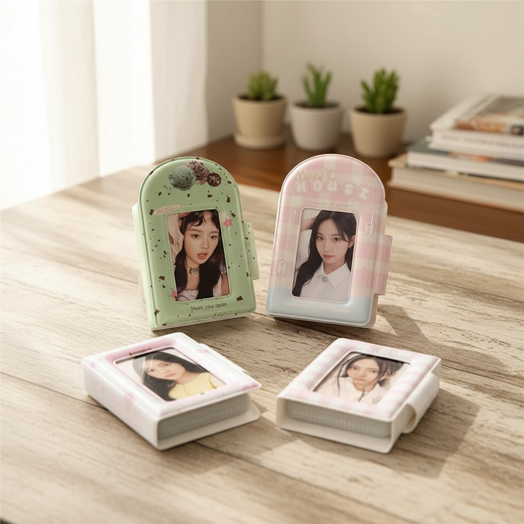 Kpop Idol Postcard Collection Book with Cute Cat Design, 3-inch Photo ...
