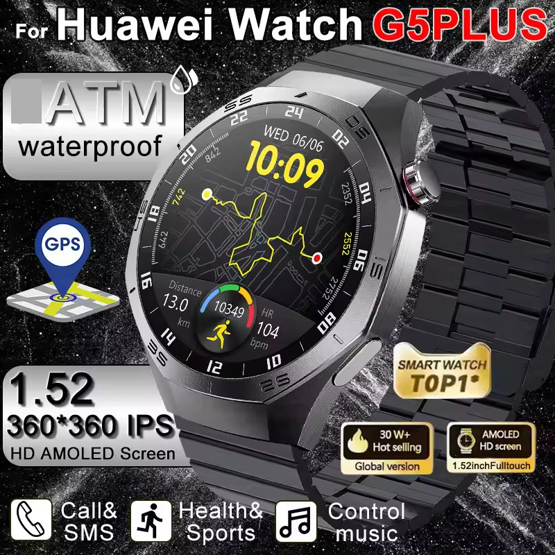 2025 New For Huawei Watch Gt5 pro Smart Watch Men 1.52" HD AMOLED ...