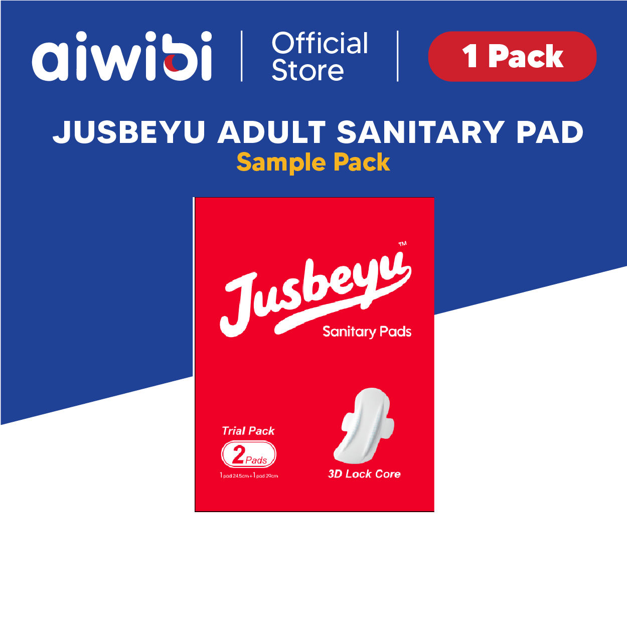 [Sample] Jusbeyu Sanitary Pad (2's x 1Pack) | Shopee Malaysia