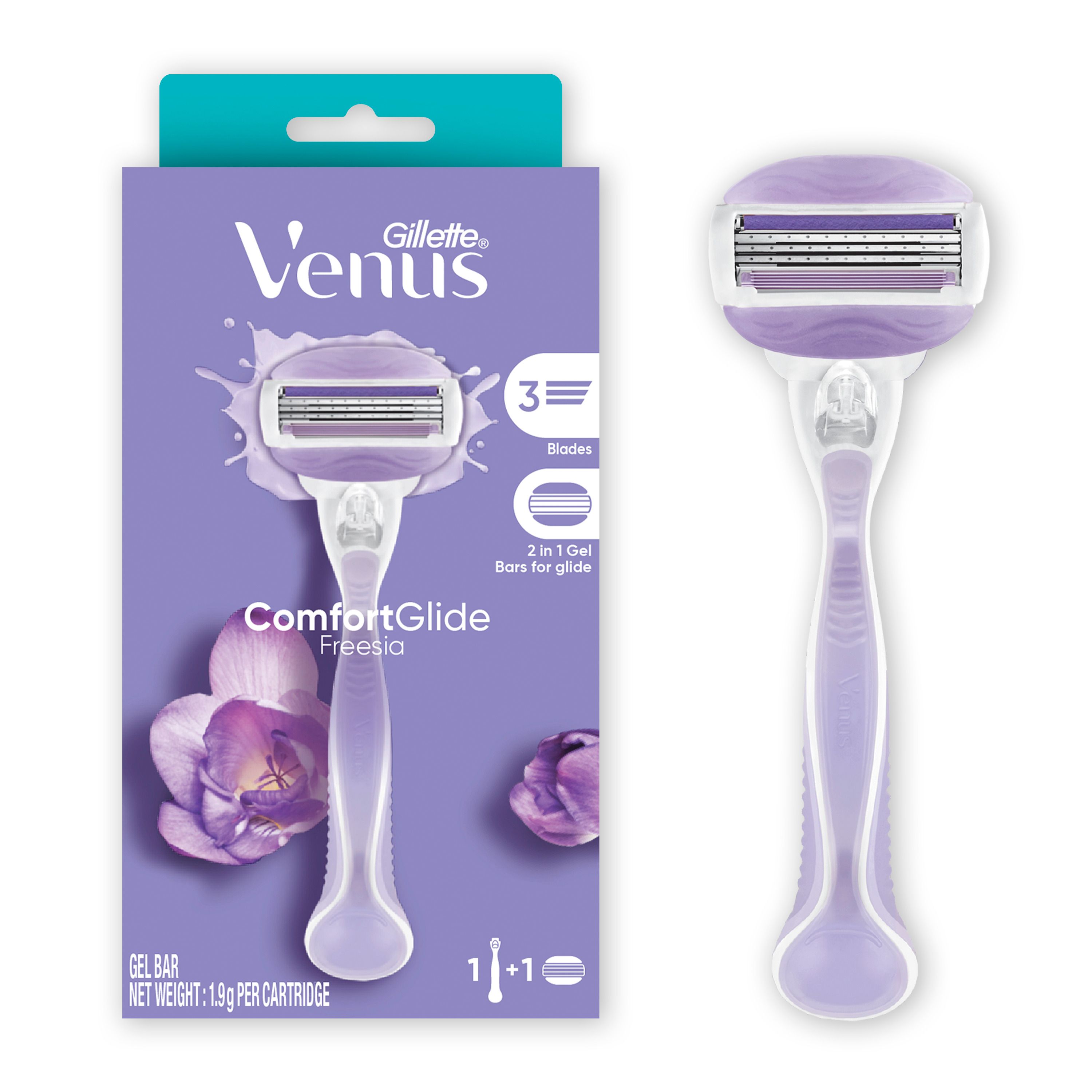 Gillette Venus Comfortglide Freesia Women's Razor, with flexible soap ...