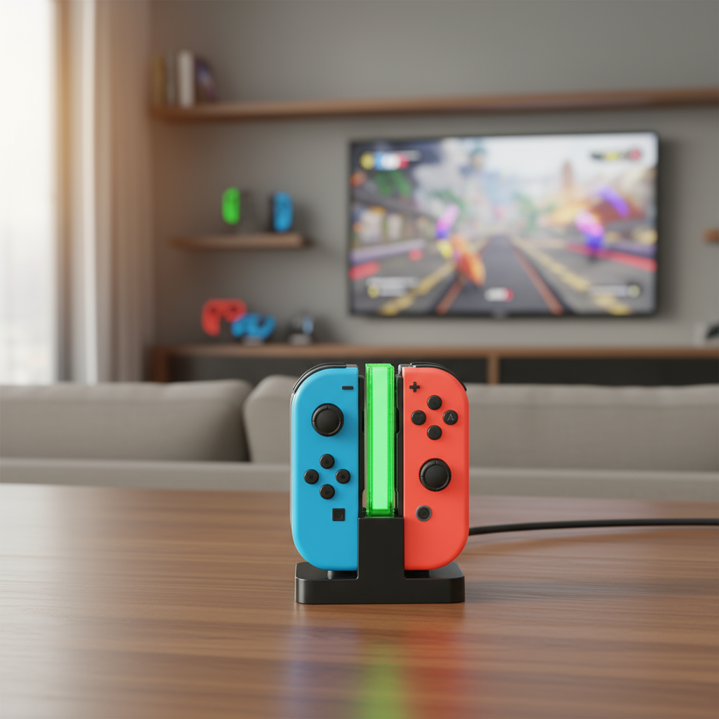LED Indicator Charging Dock for Nintendo Switch Joy-Con Controllers ...