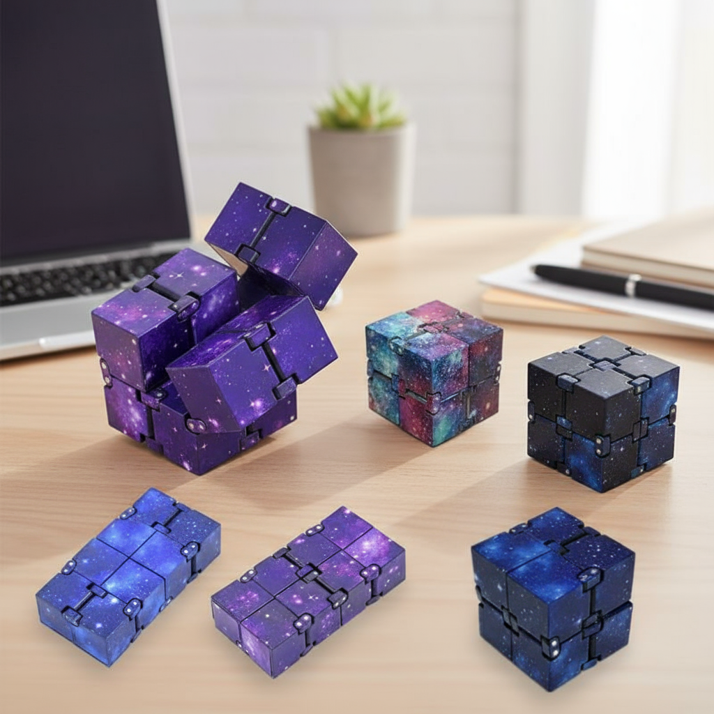 Infinity Cube Fidget Toy for Sensory Stress Relief Autism Game for Kids ...