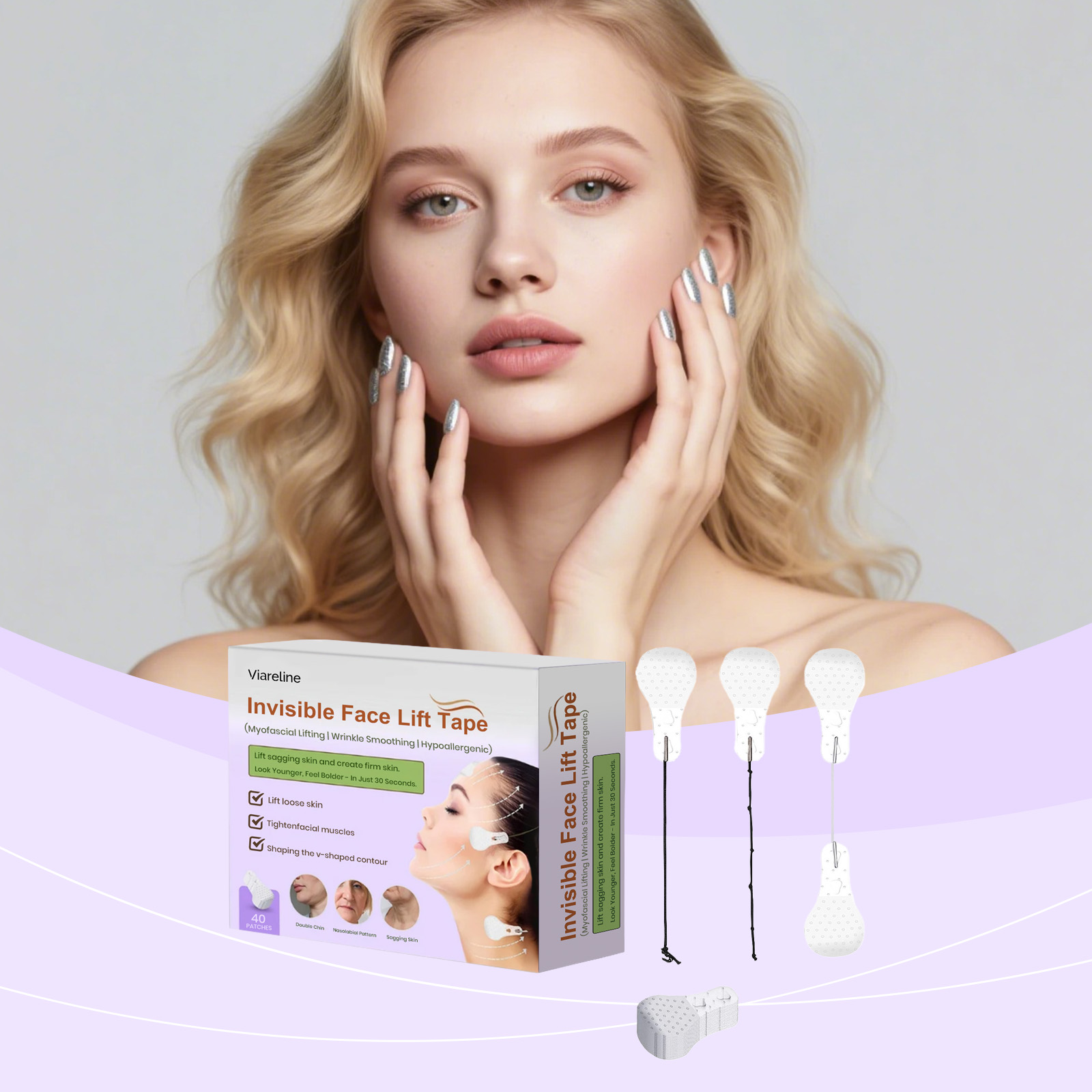 Invisible Face-Lift Tape is an ultra-thin and waterproof tape designed ...
