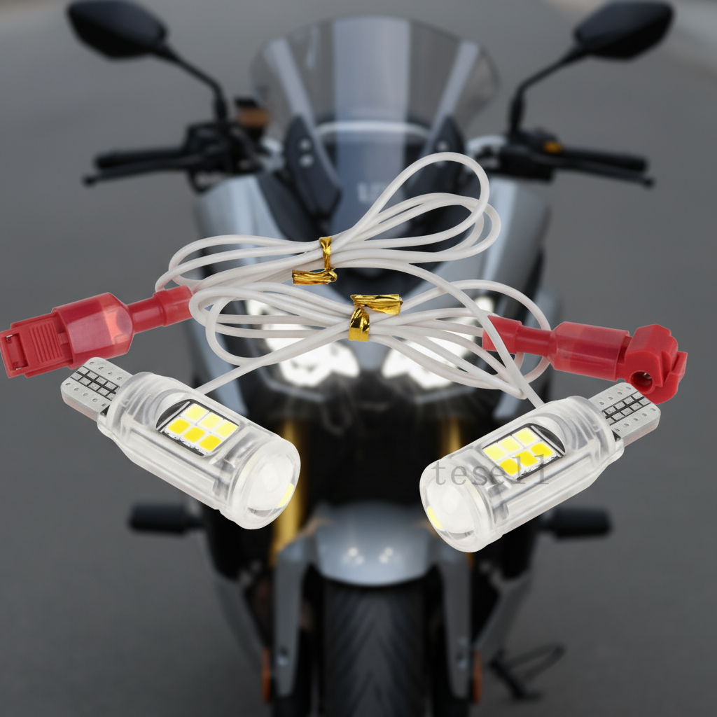 2x T10 T15 Dual Contact Parking and Signal Lights, Colors: Amber, White ...