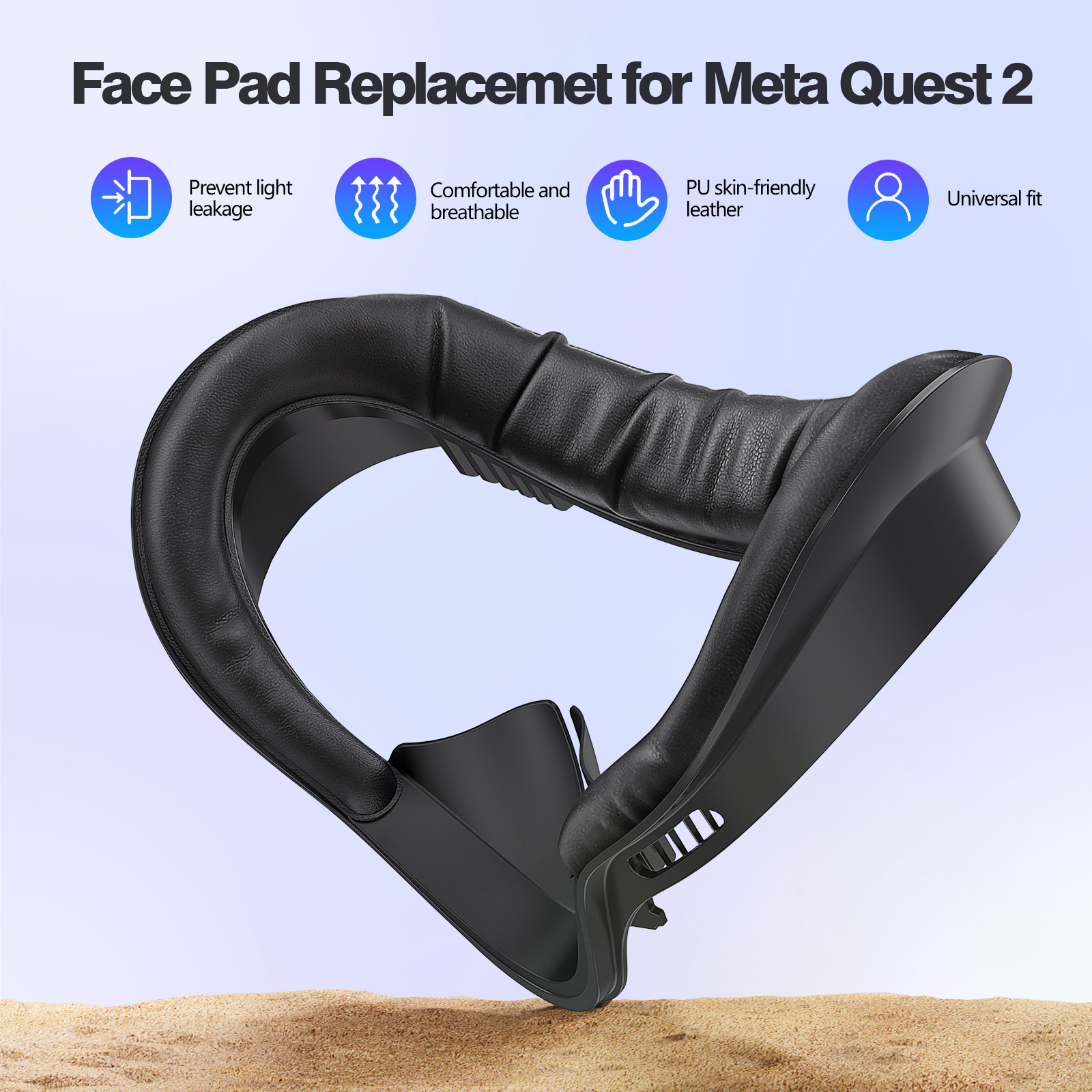 1pc Facial Interface & Face Cover Pad for Oculus Quest 2, Sweat-Proof ...