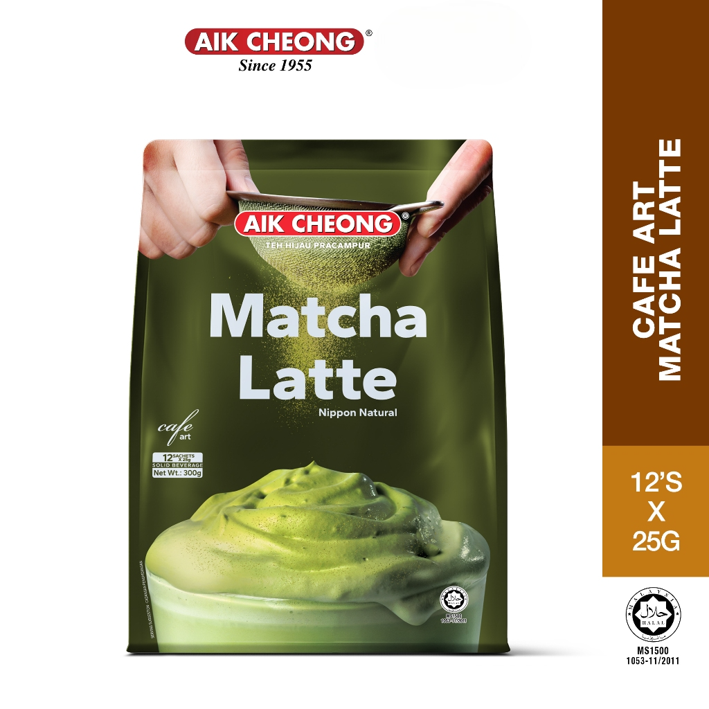 Aik Cheong Matcha Green Tea Cafe Art (25g x 12 Sachets) | Shopee Malaysia