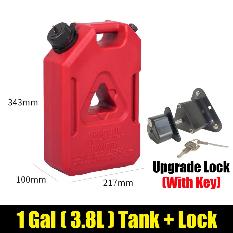 3.8L Fuel Tank Plastic Petrol Can Car Jerry Cans Mount Motorcycle ...