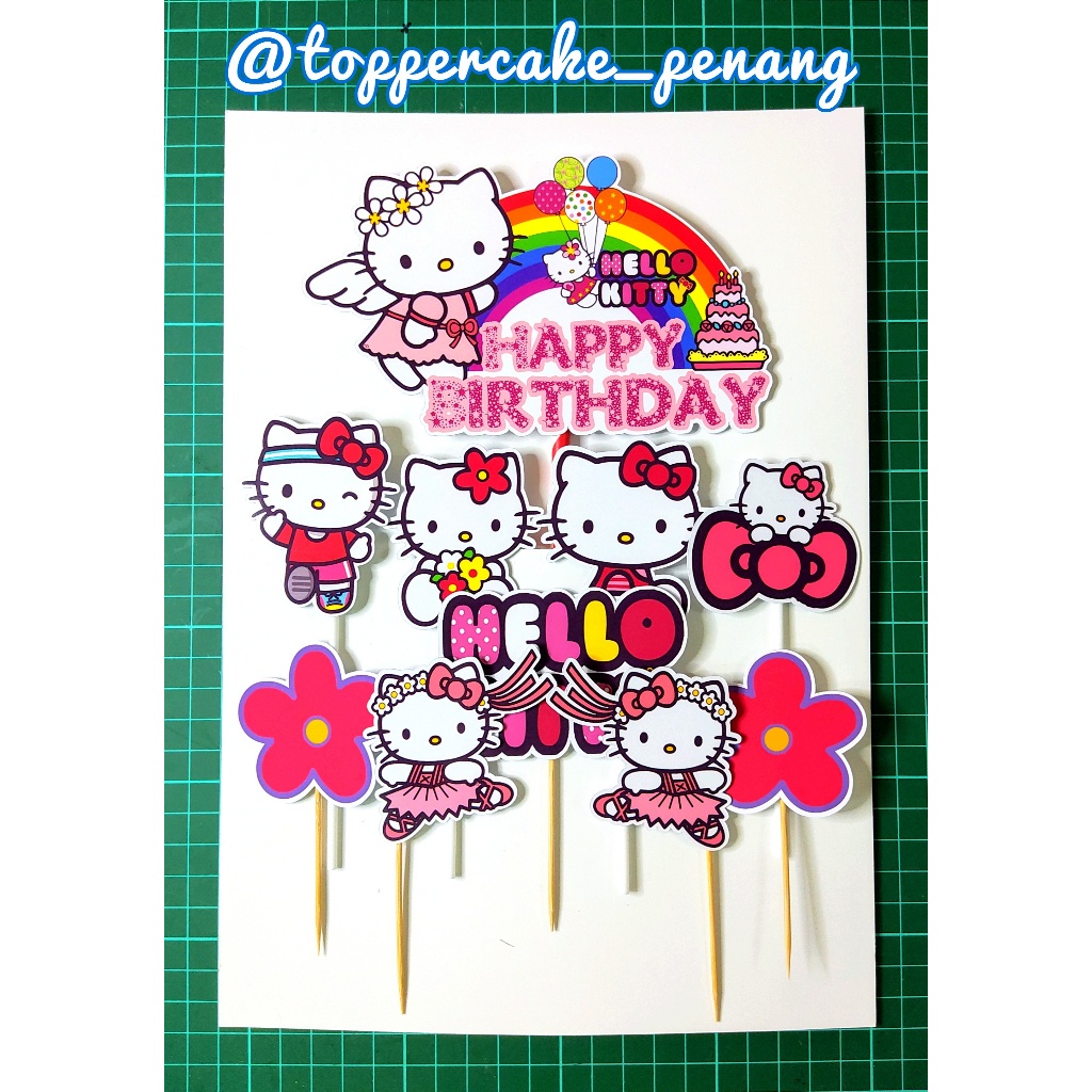 Hello Kitty Cake Topper for Cake Birthday Decoration Set Topper Cake ...