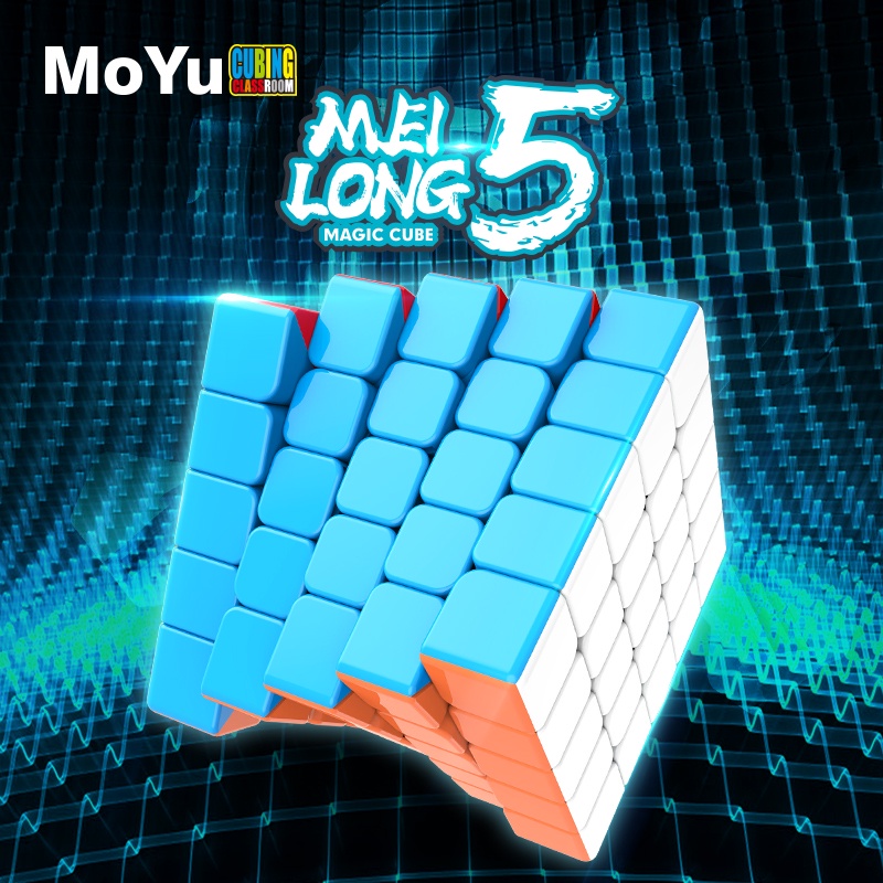 Moyu Meilong 5x5 Magic Speed Cube Stickerless Professional Fidget Toys ...