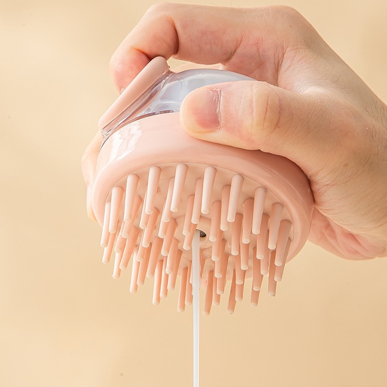 Press Out Liquid Massaging Shampoo Brush Hair Brush Household Creative ...