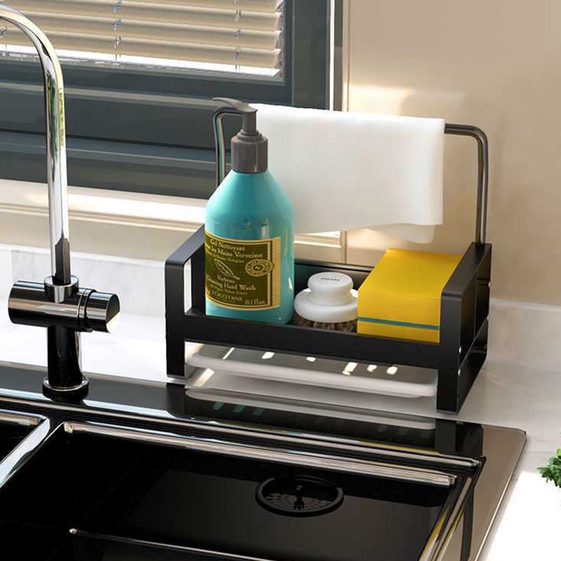 MOMO LIFE Large Sponge Holder Kitchen Sink Caddy Rack Stand Cleaning ...