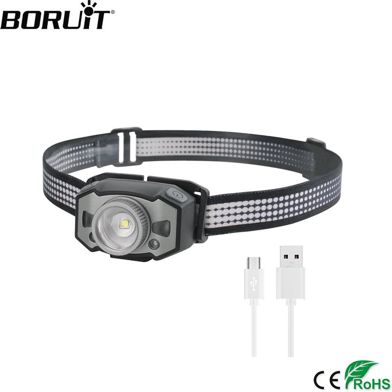 Original BORUiT B33-1 LED Motion IR Sensor Mini Headlamp Red Light 5 ...