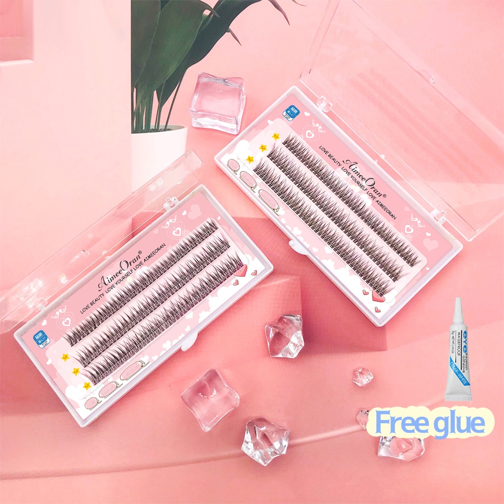 Fishtail Individual False Eyelashes Eyelash Extension Set Natural Style ...
