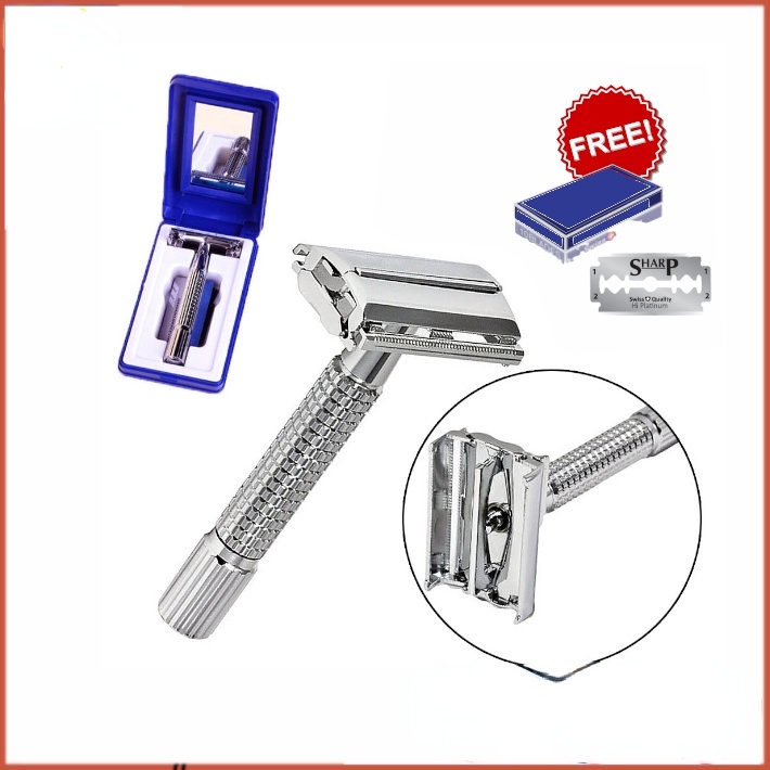 T-type Razor for Men Traditional Classic Butterfly Double Edge shaving ...