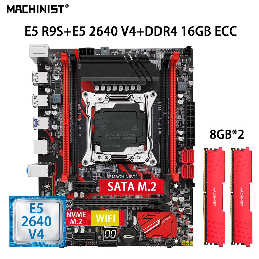💥【Specials】💥MACHINIST RS9 Motherboard Set With Kit Xeon E5 2640 V4 ...
