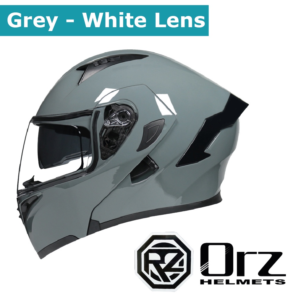 Orz Helmet motor Topi keledar motorcycle double visor helmet full face ...