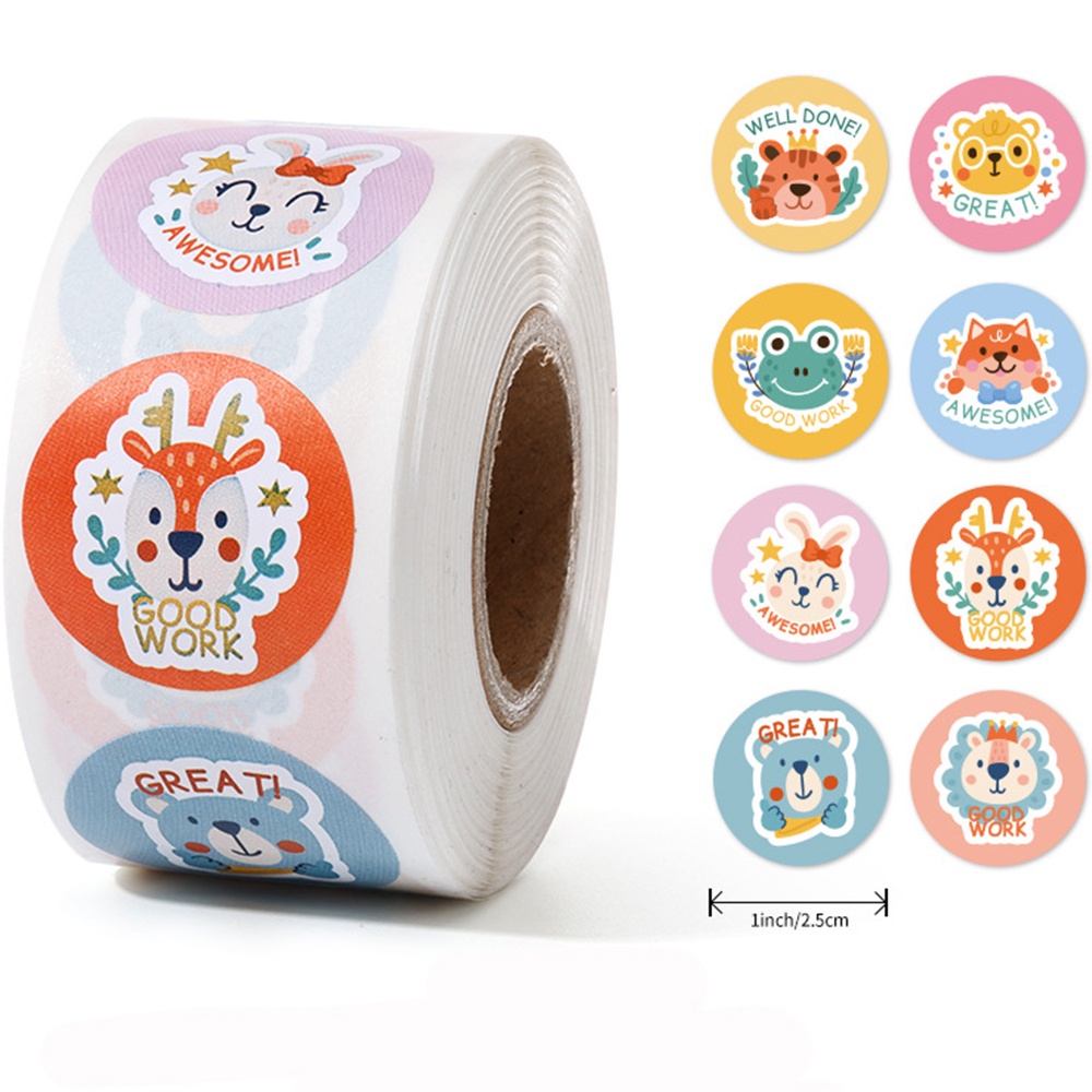 500Pcs Reward Stickers Cute animals Motivational Sticker for Kids toys ...