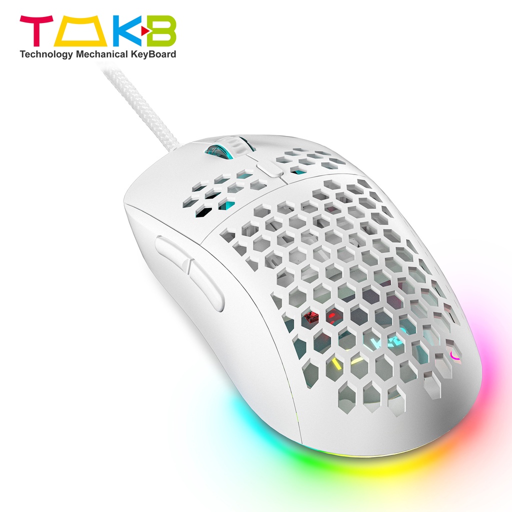 TMKB M1SE Computer Mouse Gamer 6 Programmable Keys 75g Gaming RGB Light ...
